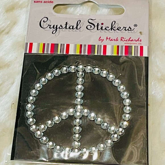 Art | Crystal Stickers Rhinestone Peace Sign | Poshmark